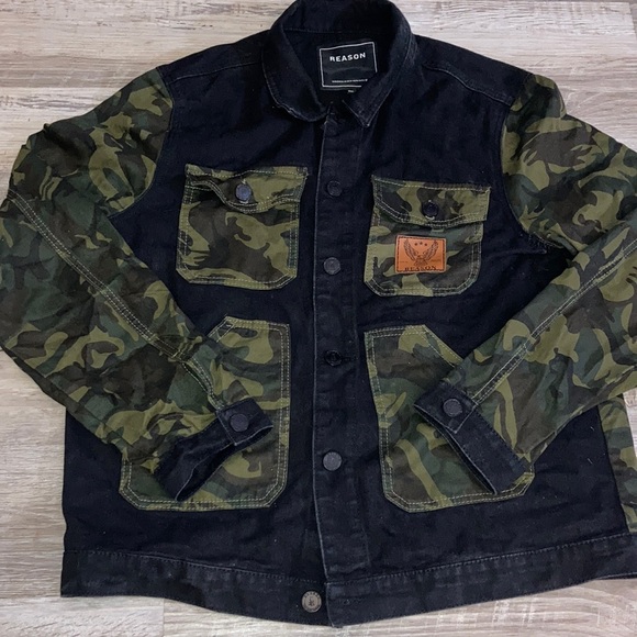 Reason | Jackets & Coats | Reason Brand Camo Jean Jacket Camouflage ...
